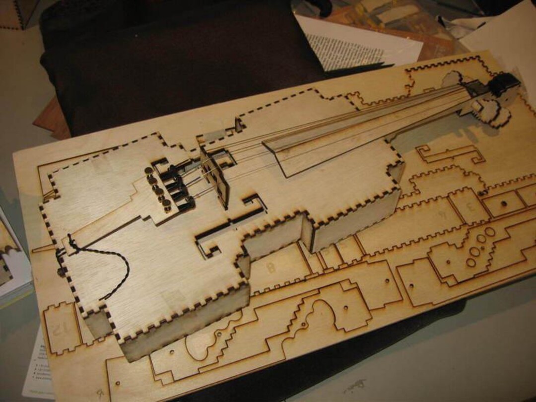 Violin 3D Laser Cut SVG DXF CDR File – Wooden Model to Assemble ...