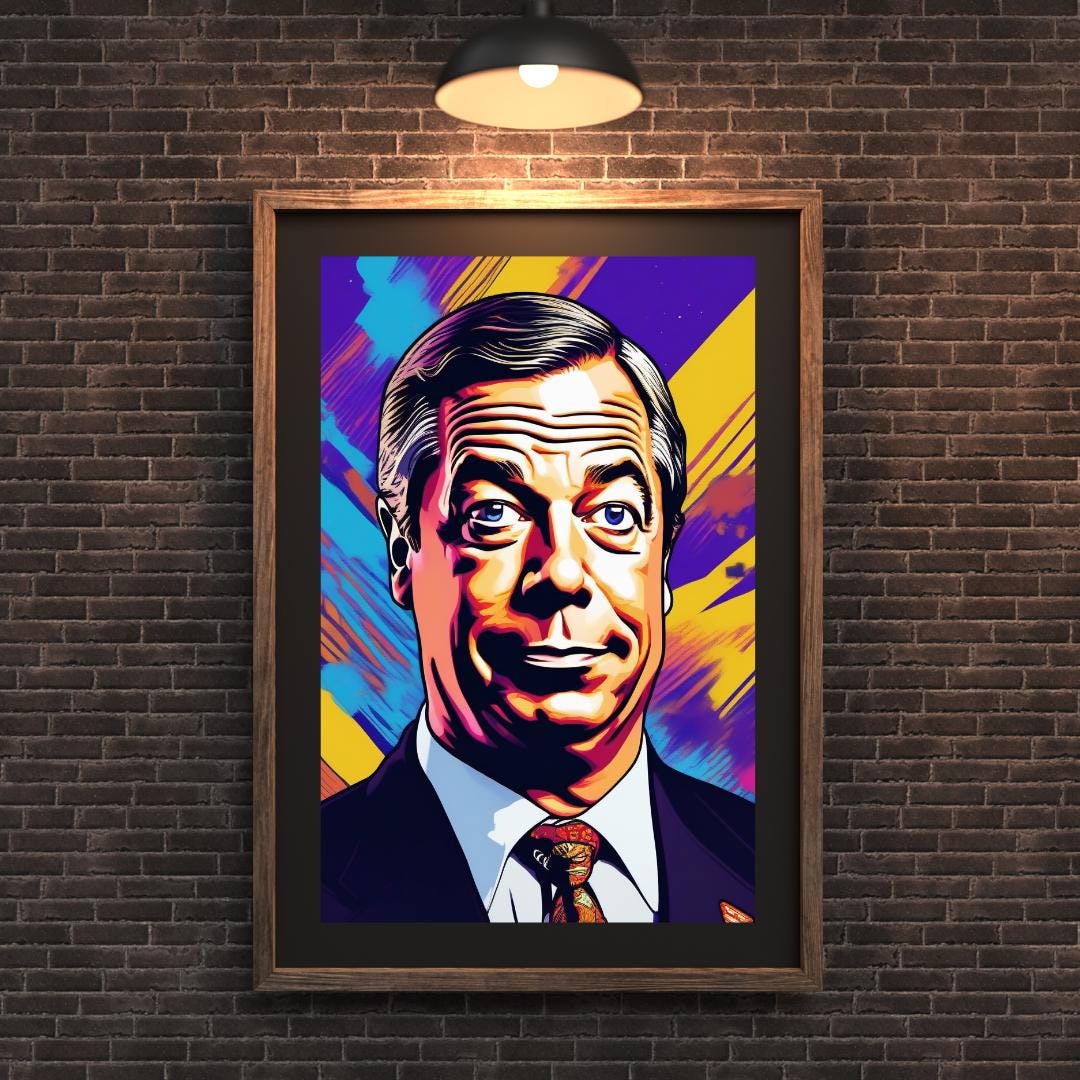 Pop Art Nigel Farage Digital Art Print, Wall Art - Etsy