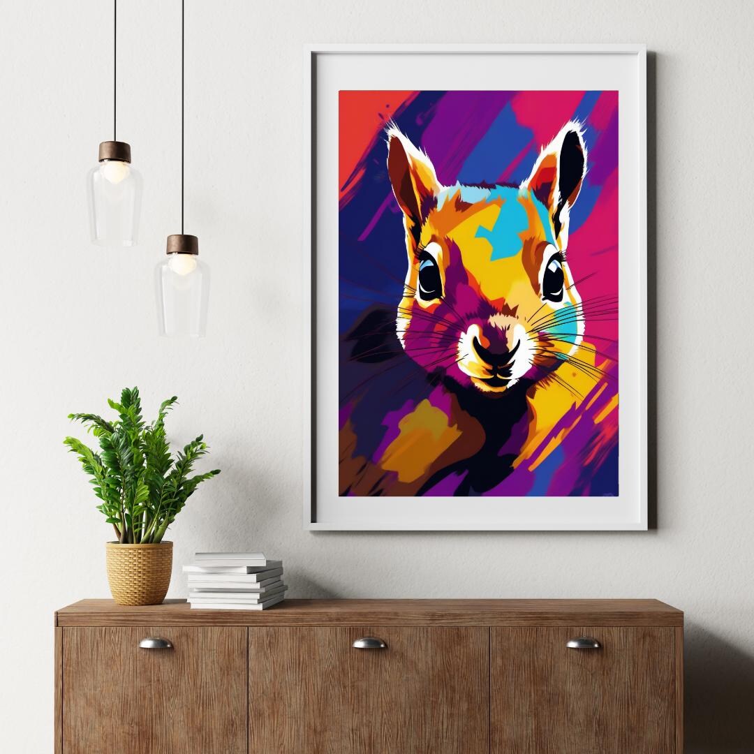 Pop Art Rabbit Digital Art Print, Wall Art - Etsy