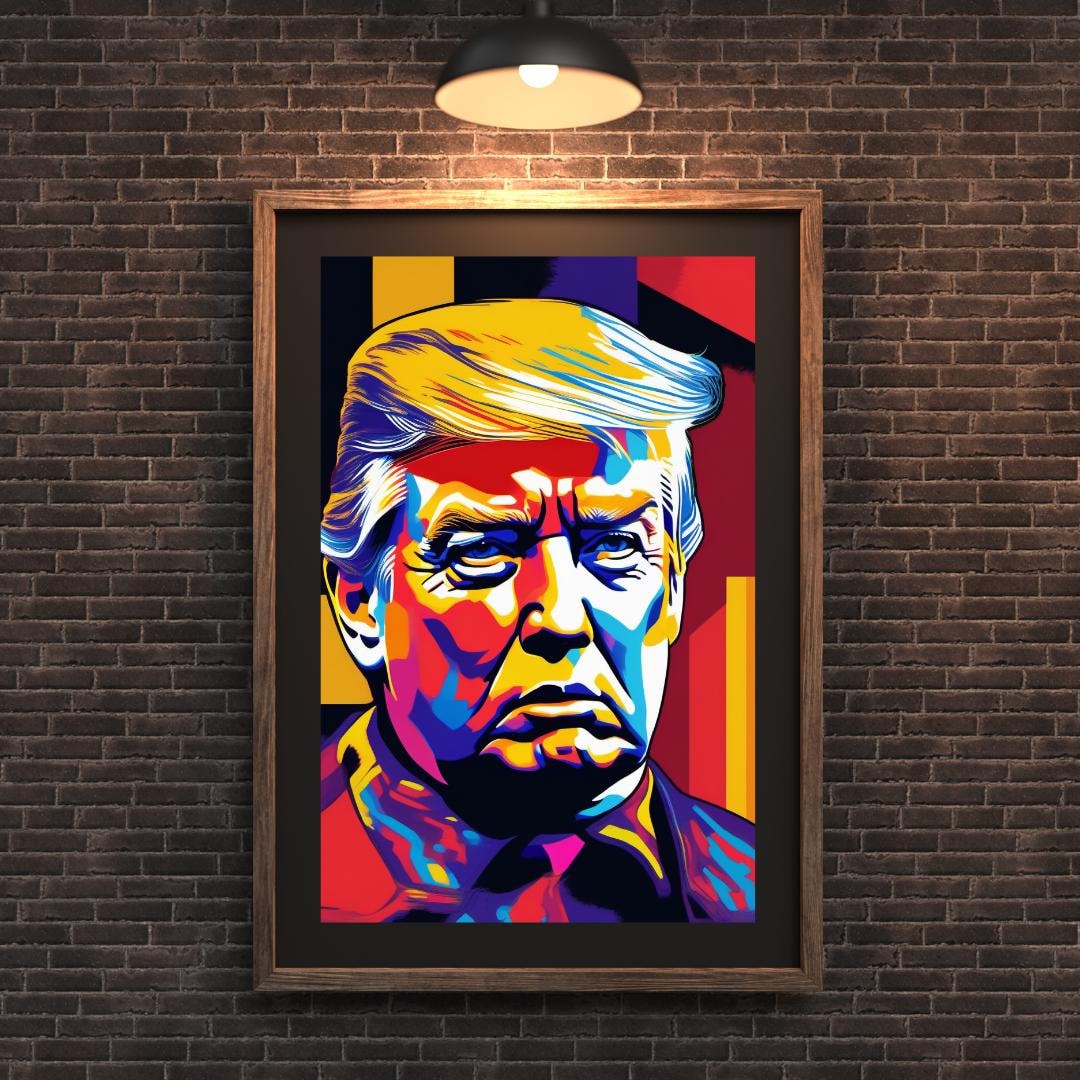 Pop Art Donald Trump Digital Art Print, Wall Art - Etsy