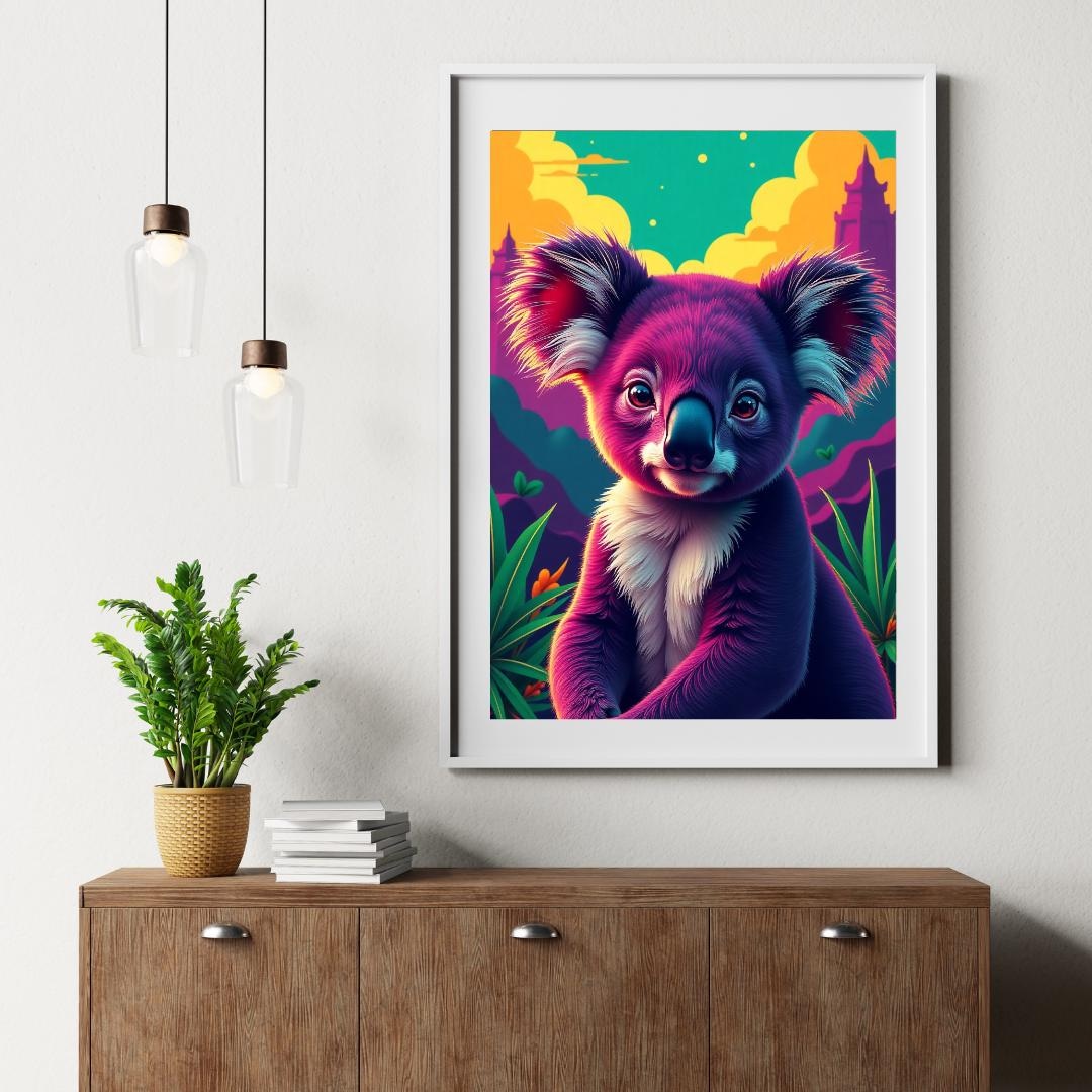 Pop Art Koala Bear Digital Art Print, Wall Art - Etsy