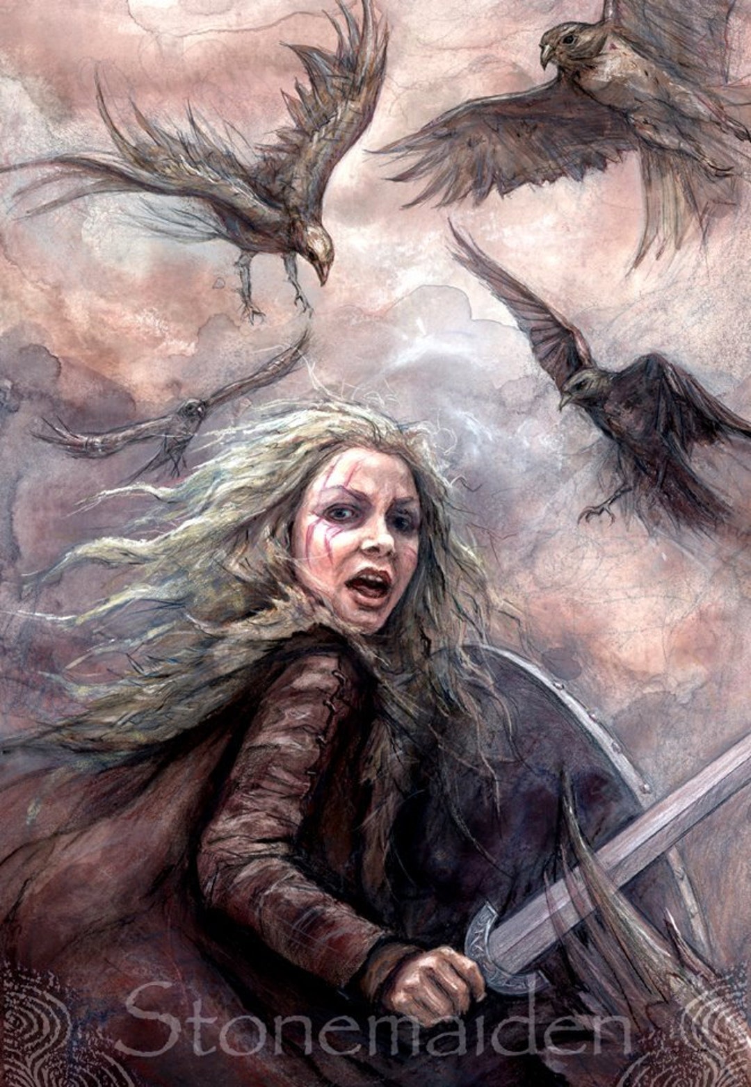 The Screaming Sky ~ A4 Print - Etsy
