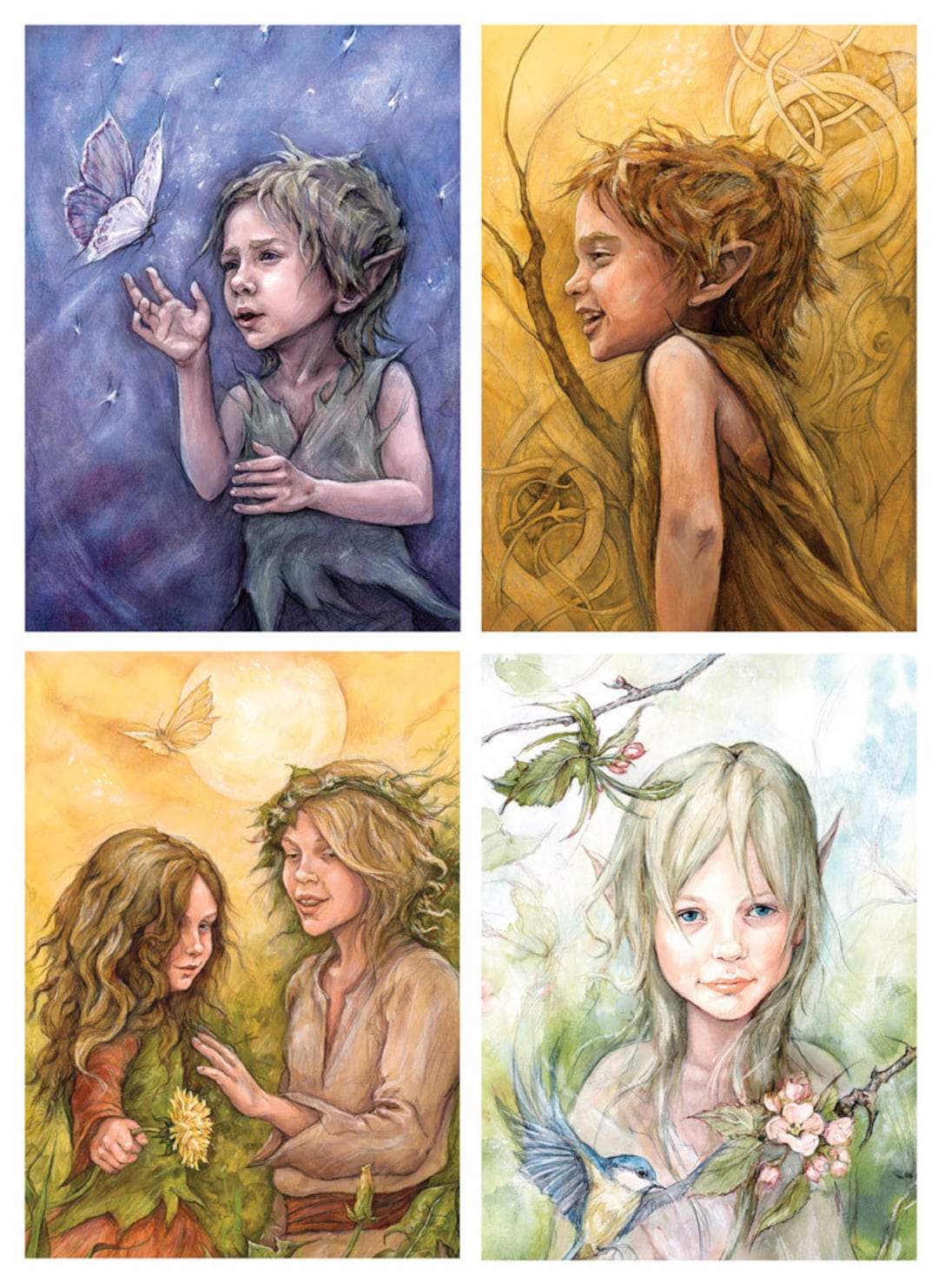 Elemental Children ~ Set of Small Prints - Etsy