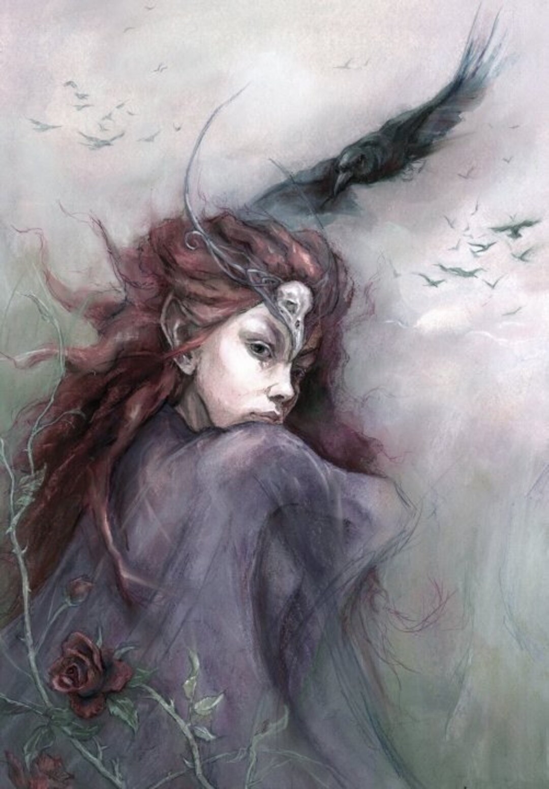 Queen of the Skies (the Morrigan), Small Print - Etsy