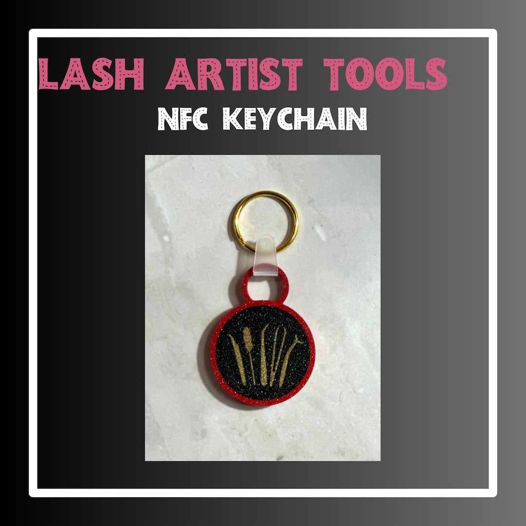 NFC Keychain for Lash Artists | 3d-printed Tag With Lash Tools Design ...