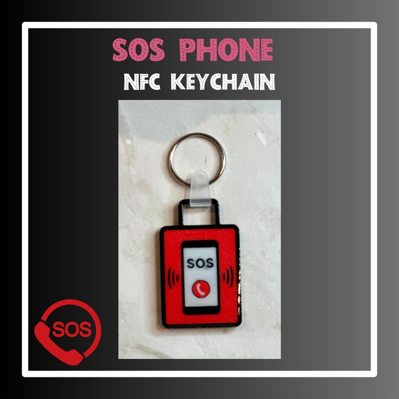 Sos Emergency Contact Keychain Medical Alert Device Data Storage Safety ...