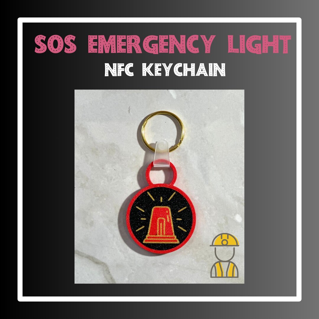 Emergency Light NFC Keychain | Essential Info Tag for Construction ...