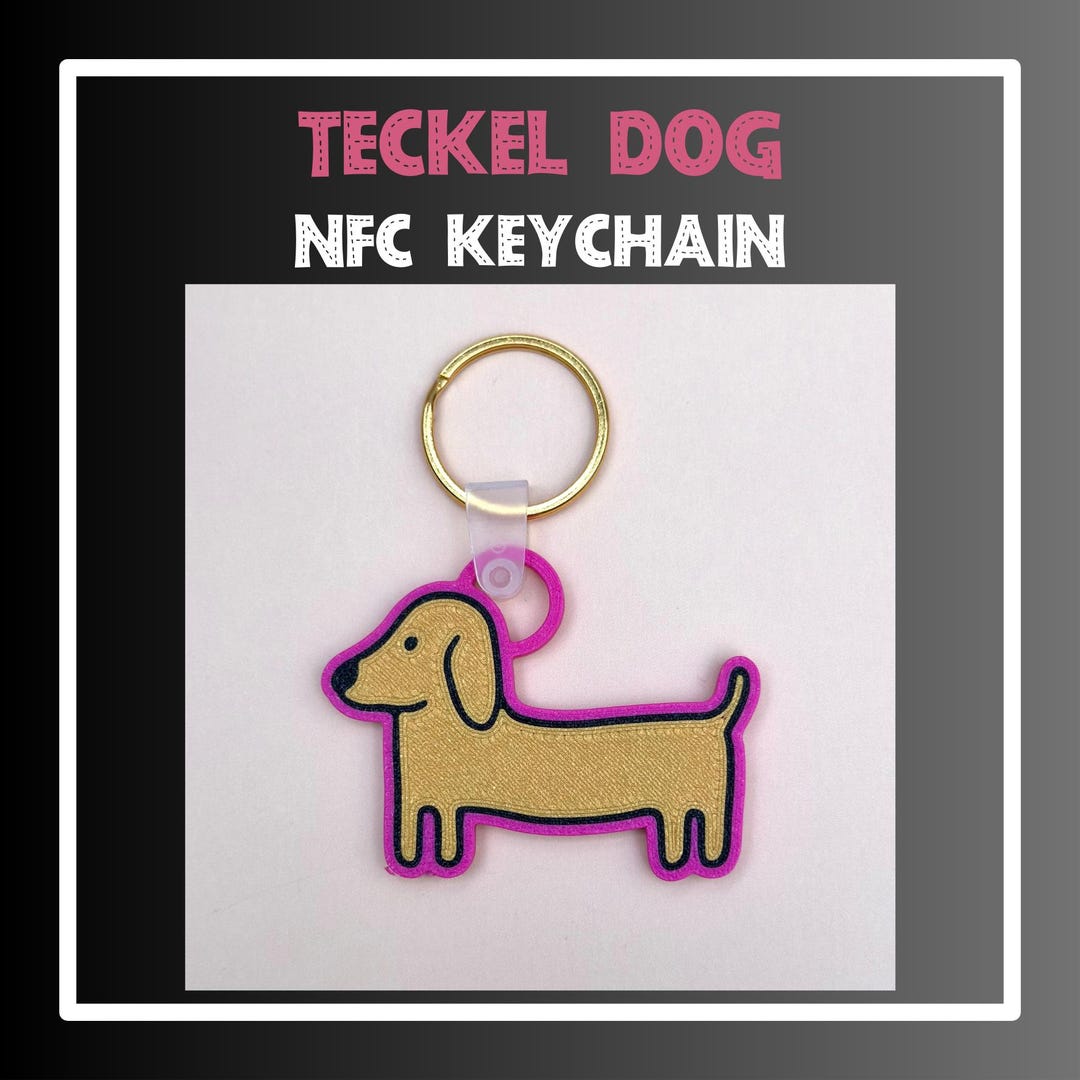 Dachshund NFC Keychain Smart Technology Pet Accessory Digital Tag ...