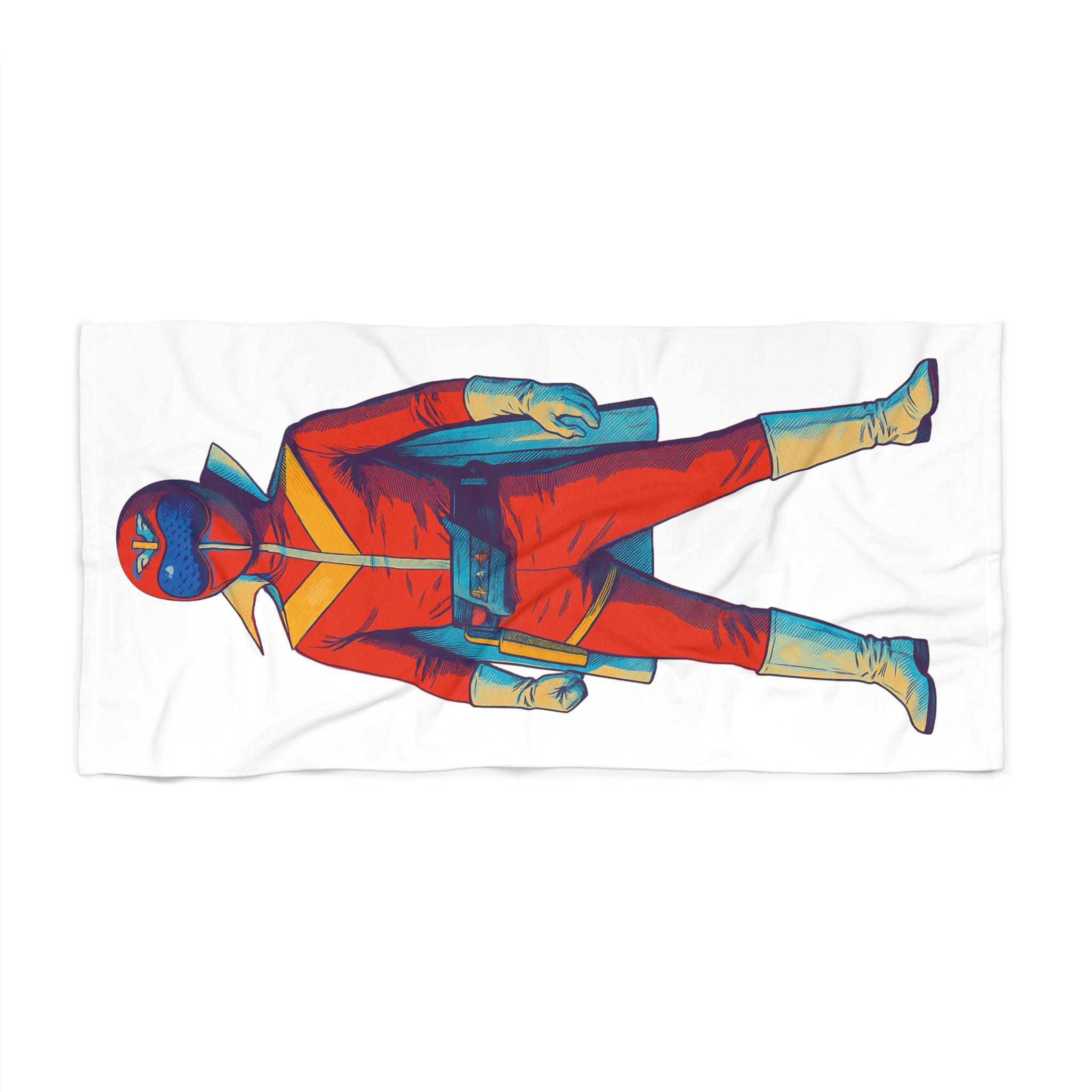 Beach Towel, Power Rangers Himitsu Sentai Goranger Aka Ranger, Geeky ...