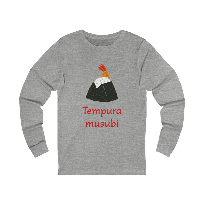 Foodie Unisex Jersey Long Sleeve Tee, Tempura Musubi Shirt, Japanese ...