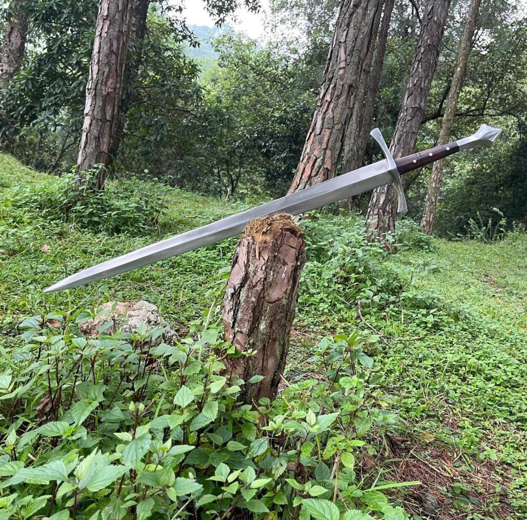 Great Viking Sword 29" Straight Long Sword, 5160 Carbon Steel Sword ...