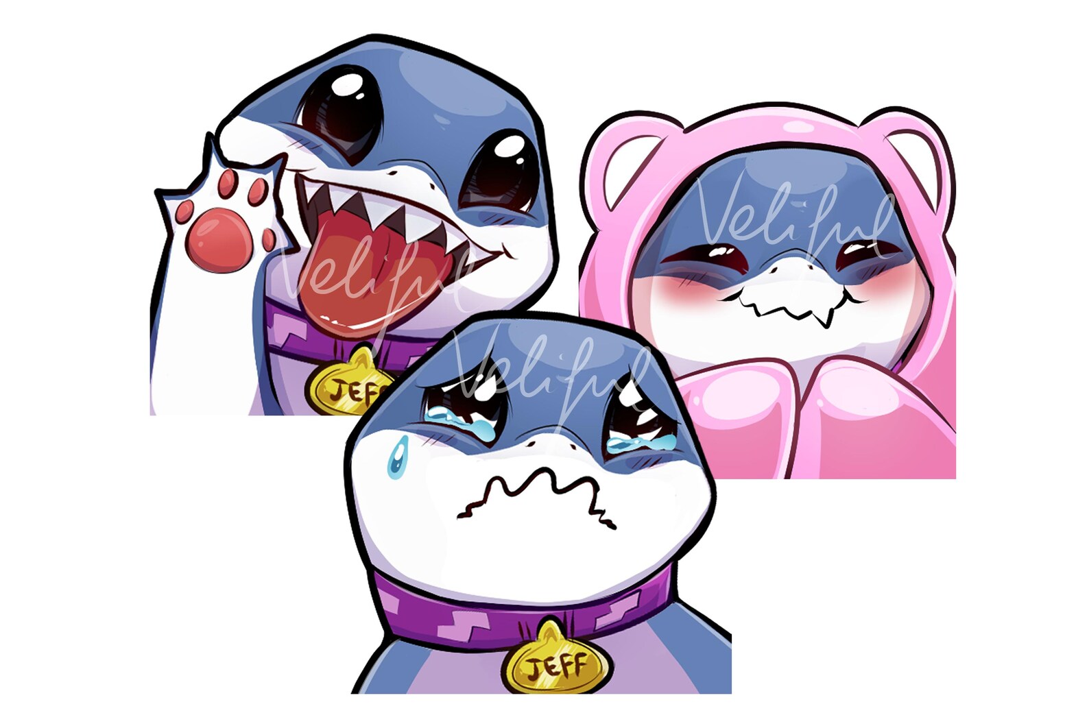 Jeff the Land Shark Marvel Rivals Emotes - Shark Emote - Cute Shark ...