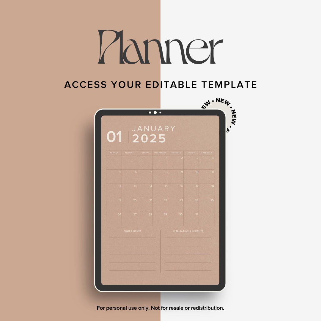 2025 Year Planner for Mindset, Goals, and Productivity - Etsy