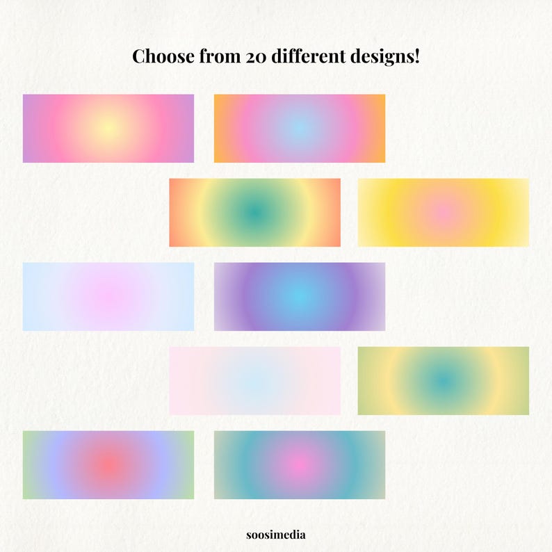 Aura Notion Covers Bundle: 20 Multicolored Banners, Digital Stickers ...