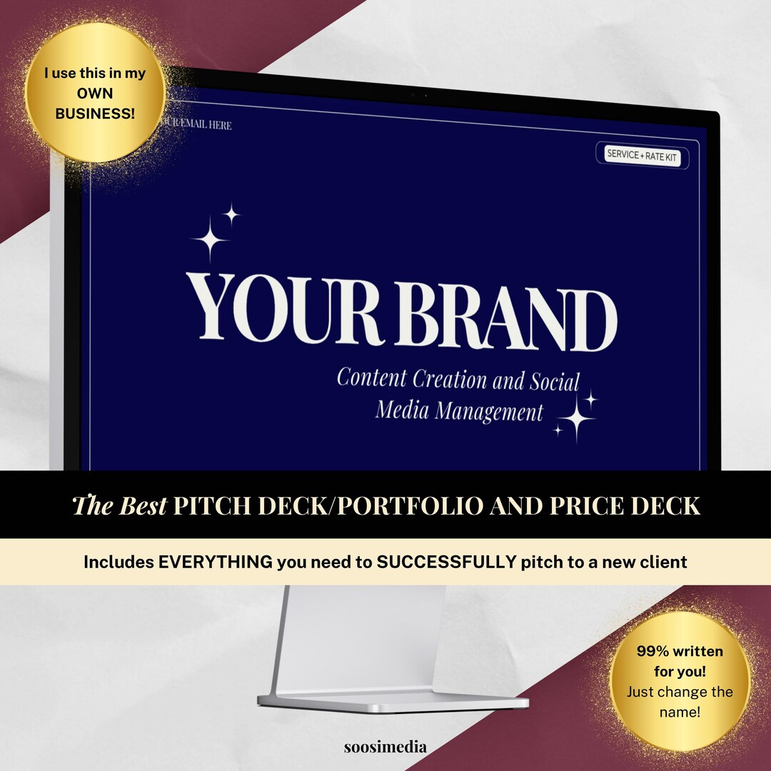 Social Media Manager & UGC Portfolio Template, Canva Template, Business ...