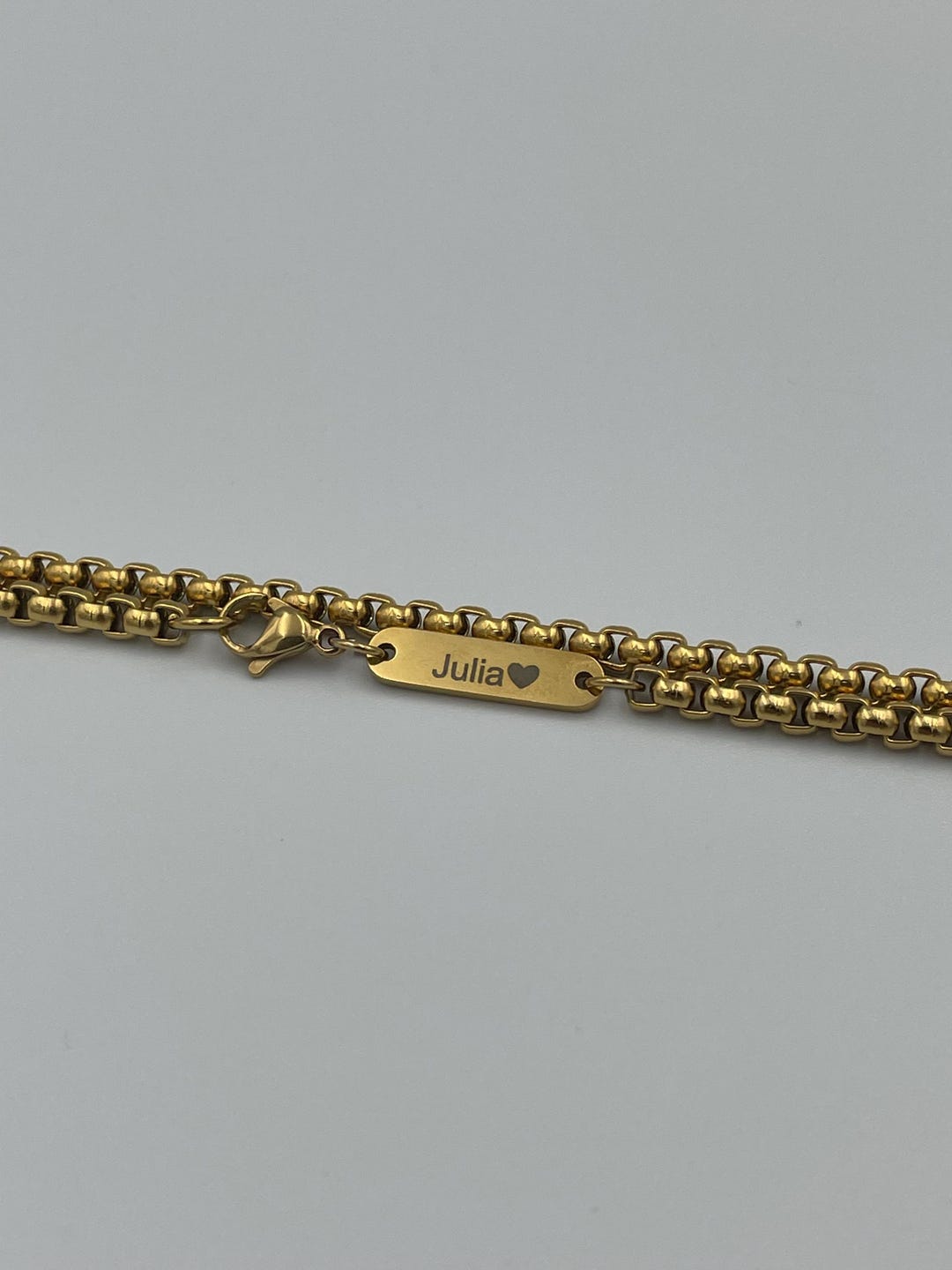 Personalized Gold Chain Necklace, Custom Name Jewelry, Curb, Figaro ...