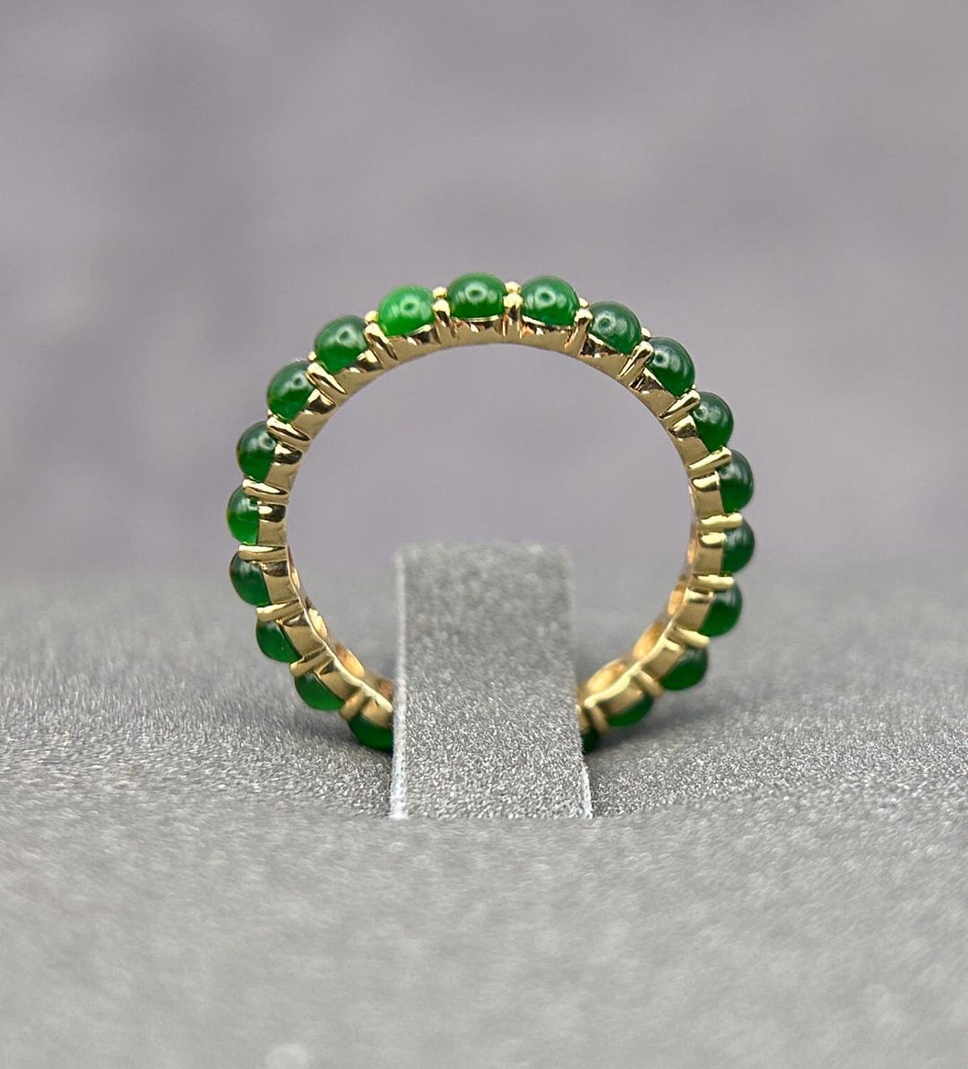 Natural Guatemala Jade Full Eternity Band, Green Jade Eternity Ring ...