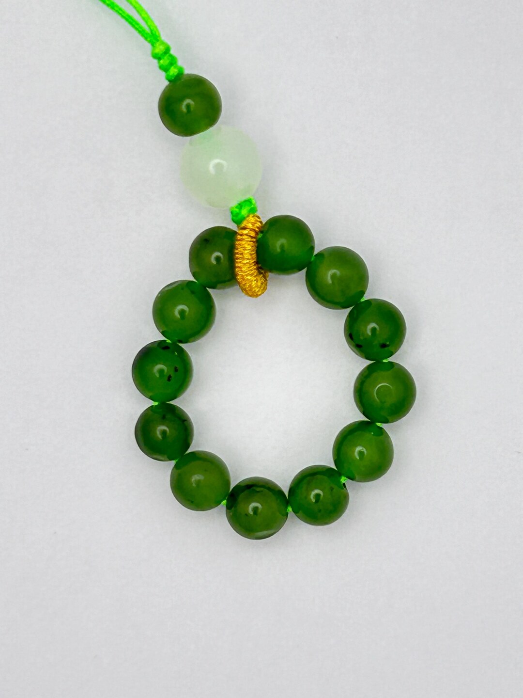 Natural Untreated Nephrite Jade Phone Charm, High Quality Natural Green ...