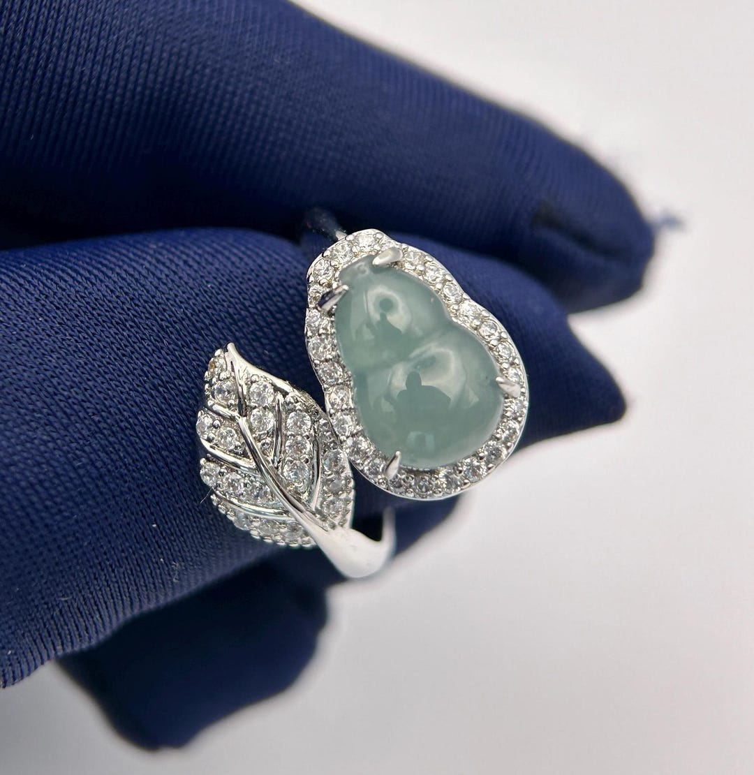 Natural Guatemala Jade Ring, Blue Jade Ring, Real Jadeite Jade Ring ...