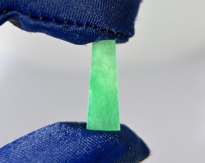 6.7ct Natural Myanmar Green Jadeite Jade, Trapezoid Green Jade for ...