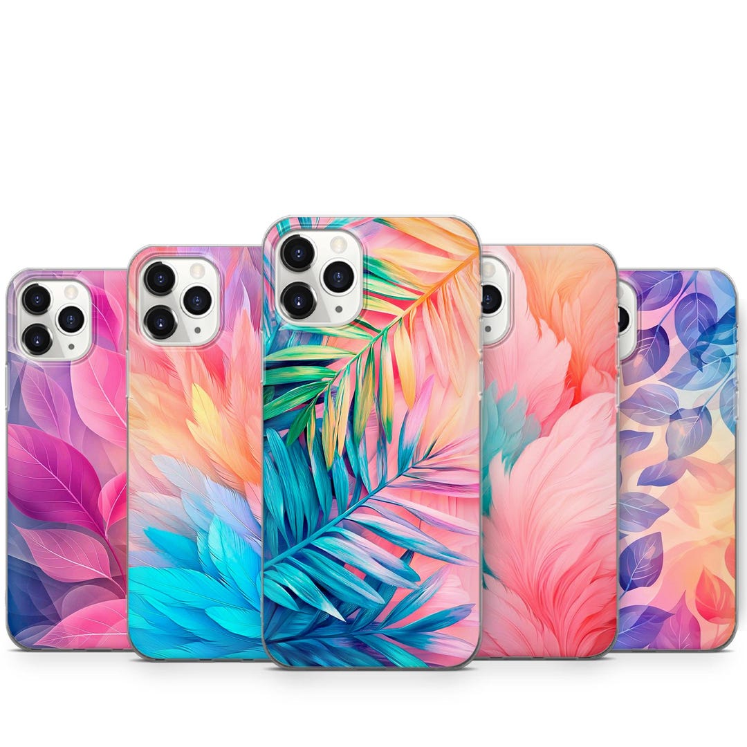 Pastel Nature-inspired Phone Case for iPhone 16 Promax 15 14 13 12 11 X ...