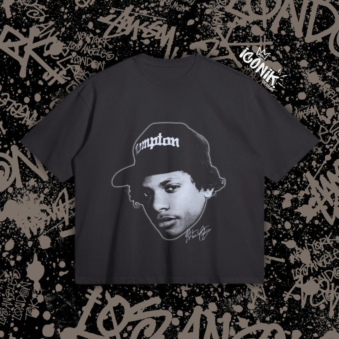 Eazy-e T-shirt, Vintage Black Rap Tee, Oversized Graphic Print T-shirt ...
