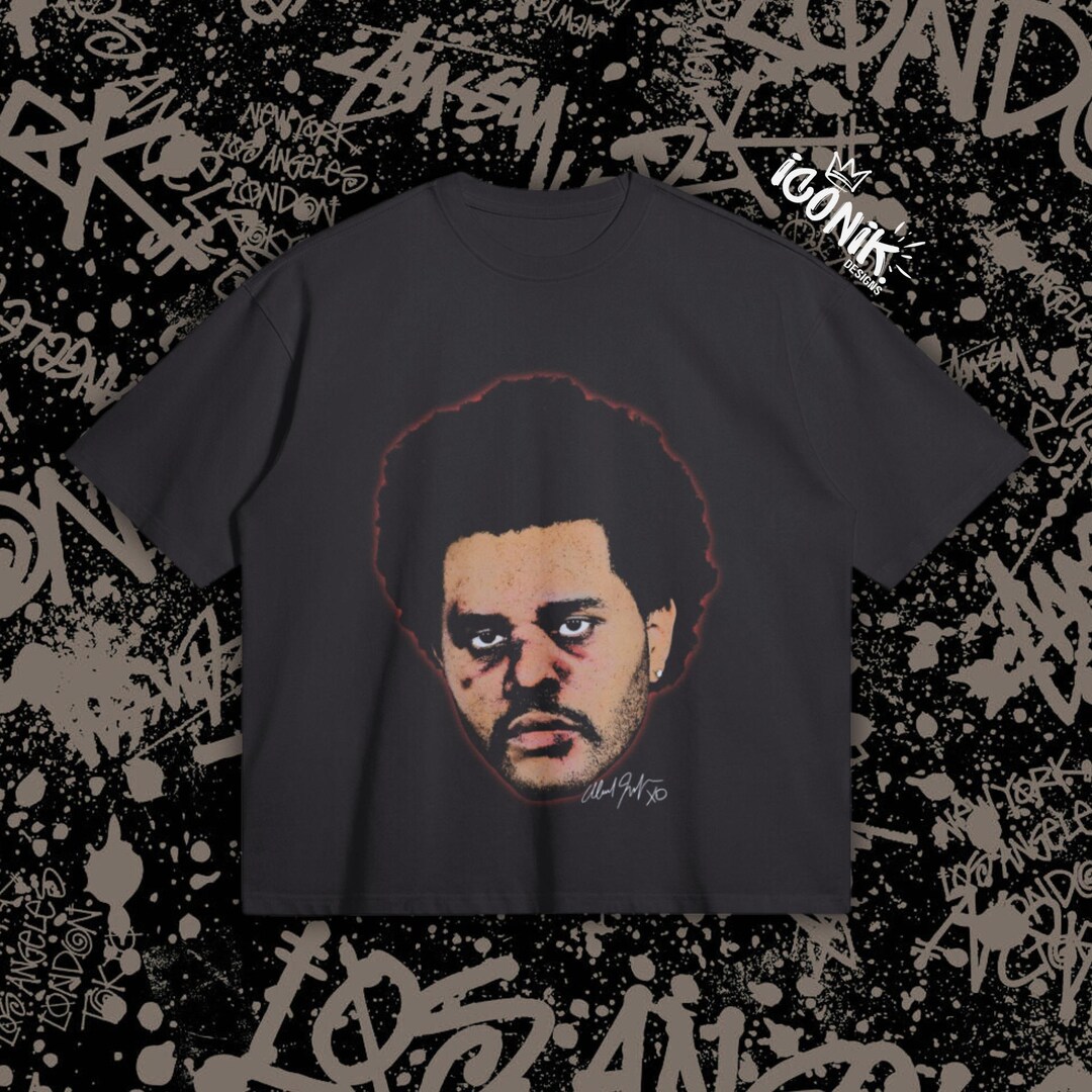 The Weeknd T-shirt, Vintage Black Pop Tee, Oversized Graphic Print T ...