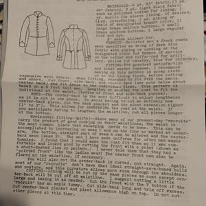 Heidi Marsh Union Enlisted Frock Coat Pattern - Etsy
