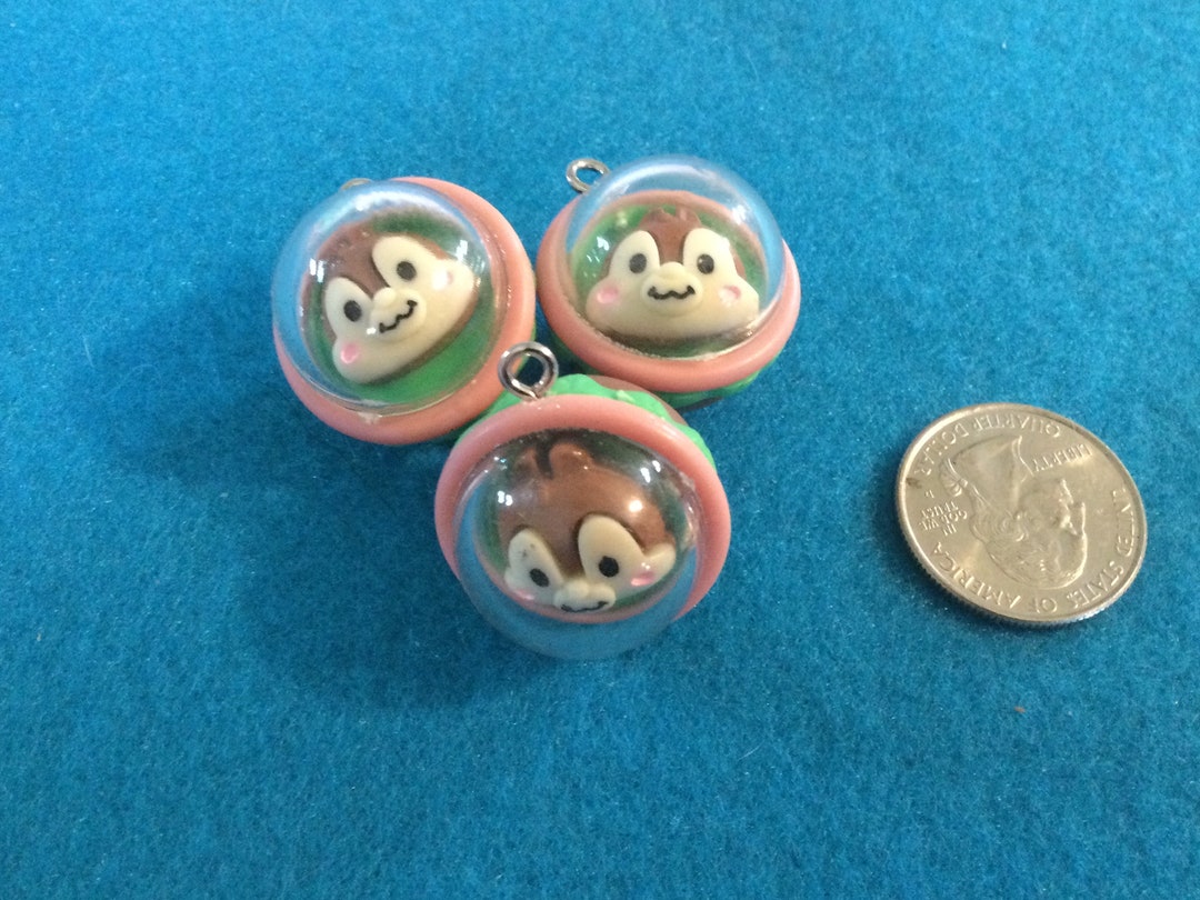 Chipmunk Brown Globe Charm With Loop #41a - Etsy
