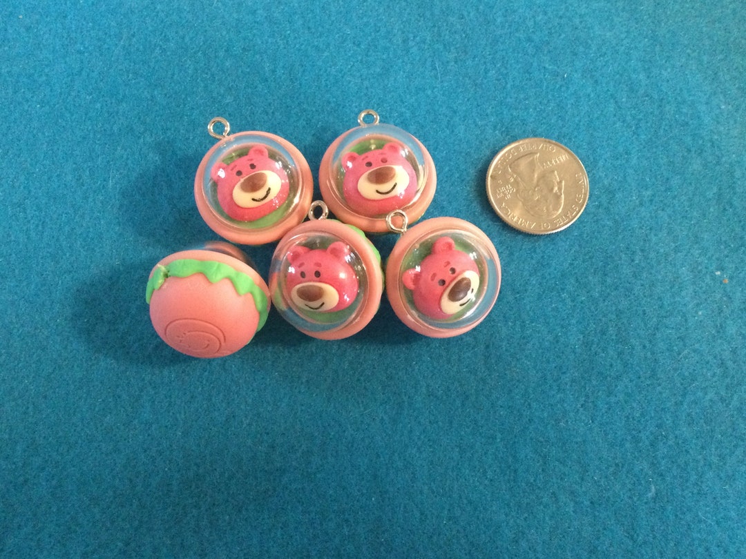 Lotso Bear Globe Charm With Loop 34a - Etsy