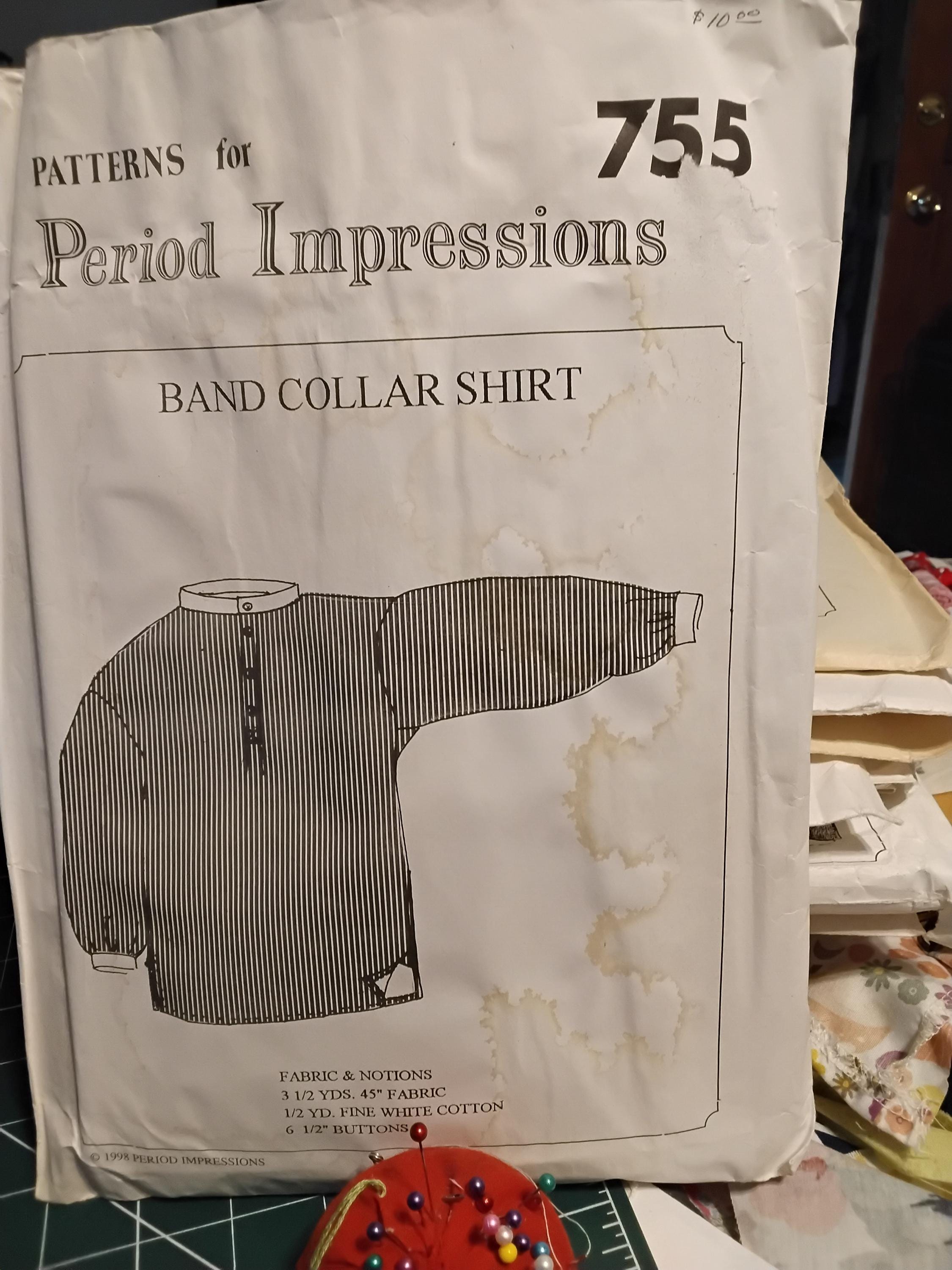 Period Impressions 755 Shirt Pattern - Etsy