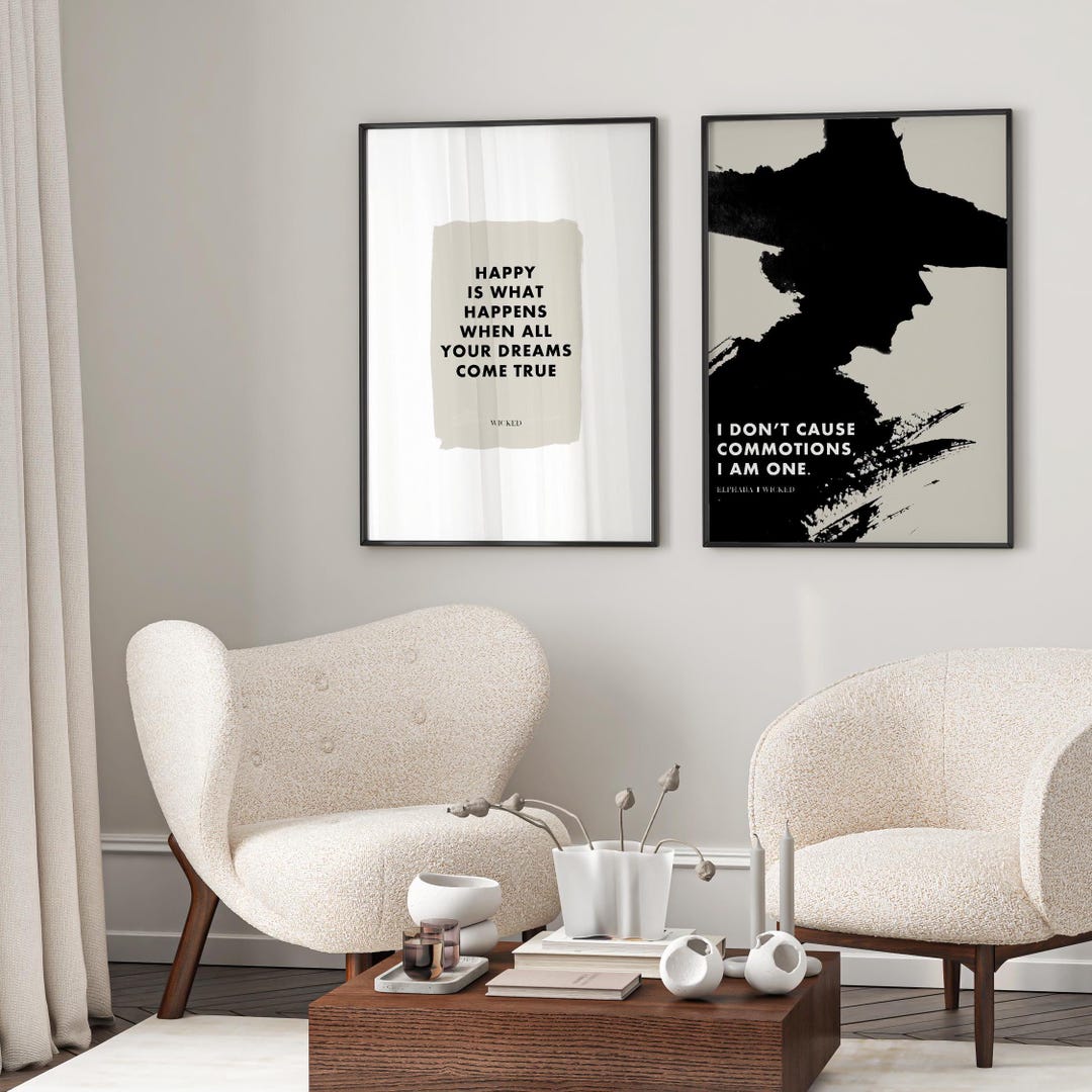 Wicked Musical Prints Set: Movie Quote Wall Art - Set No.31 - Etsy