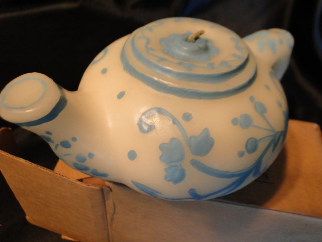 Avon Teapot Candle Gift Collection Blue and White - Etsy