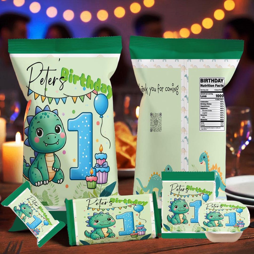 FILLED Custom Dinosaur Party Favors, Custom Party, Treats for Your ...
