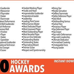 Editable Hockey Award Certificates - Etsy