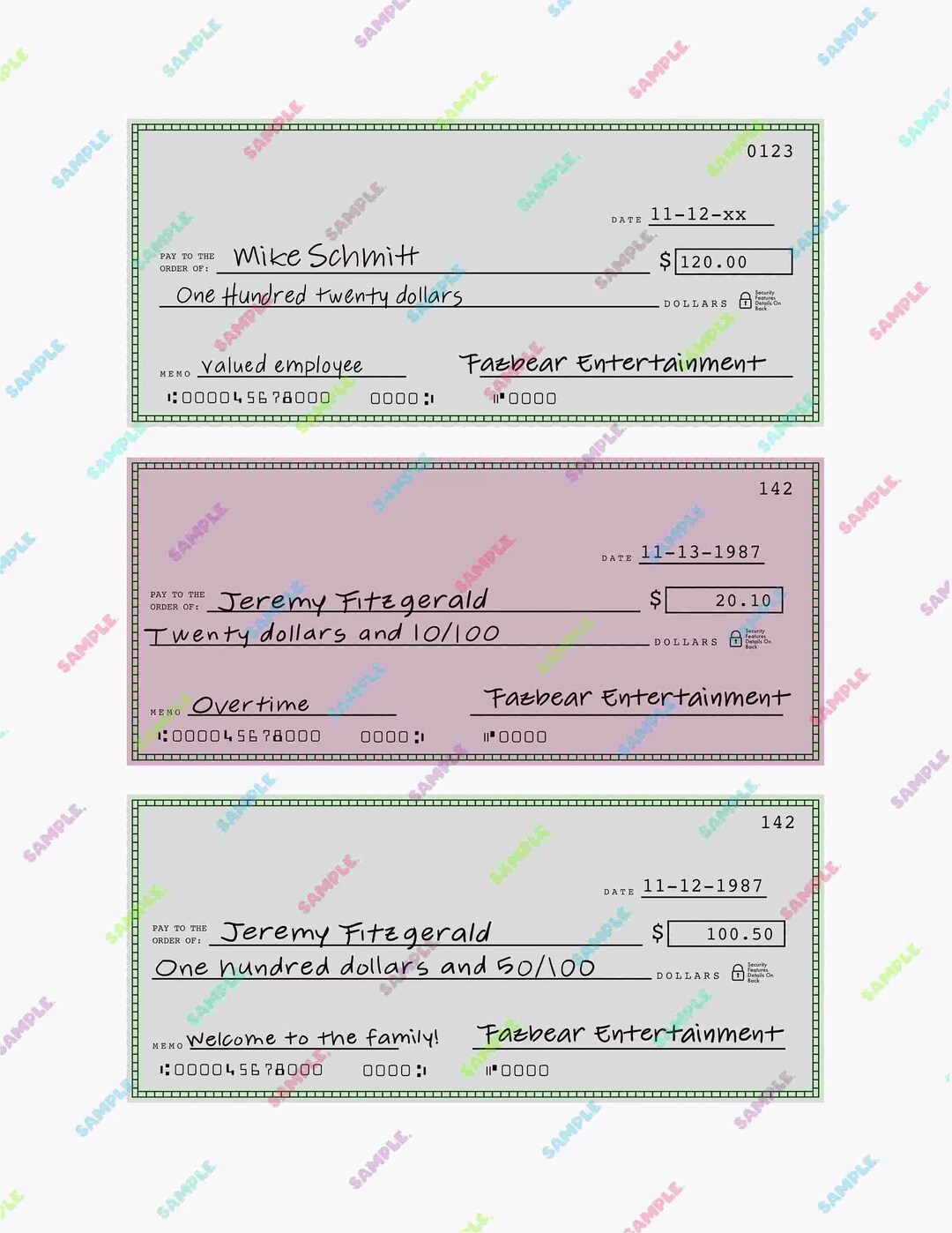 FNAF Rules / Cheques / Help Wanted Printable Decorations | Birthday ...