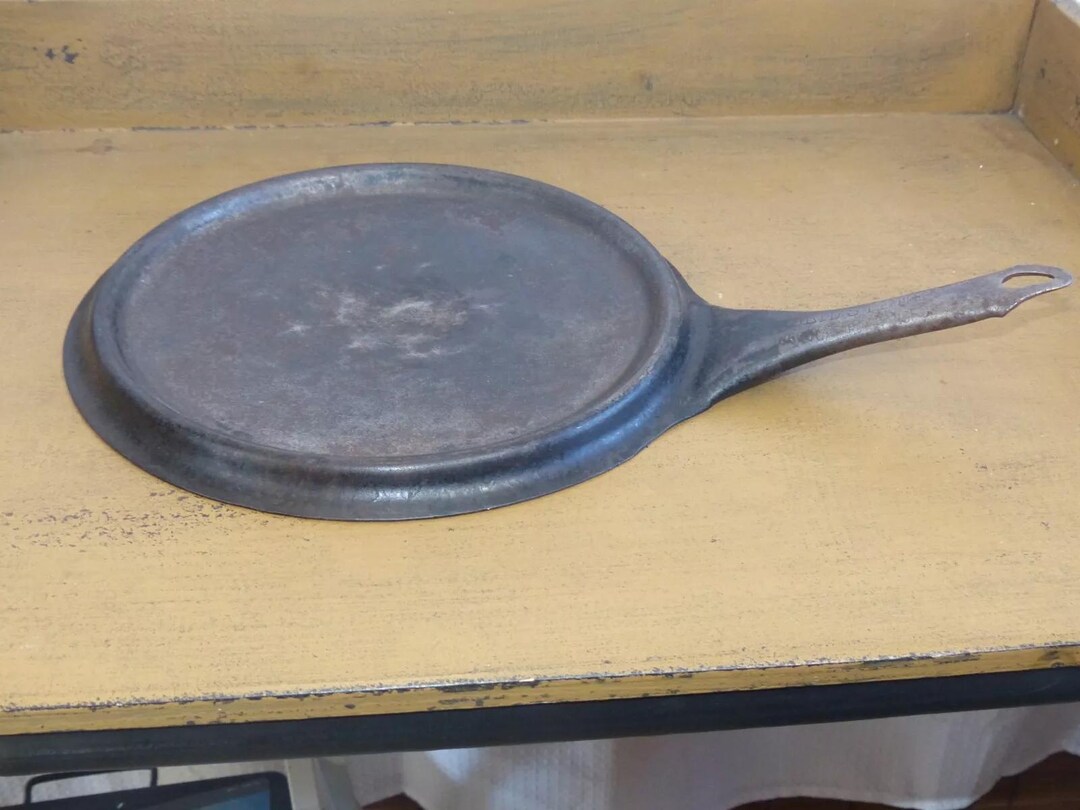RARE Vintage solid Steel Cold Handle Cowboy Skillet Camping Frying Pan ...