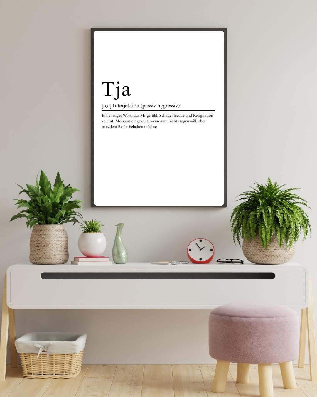 Tja I Wall Decor - Funny Home Print - Office Art - Definition Poster - Etsy