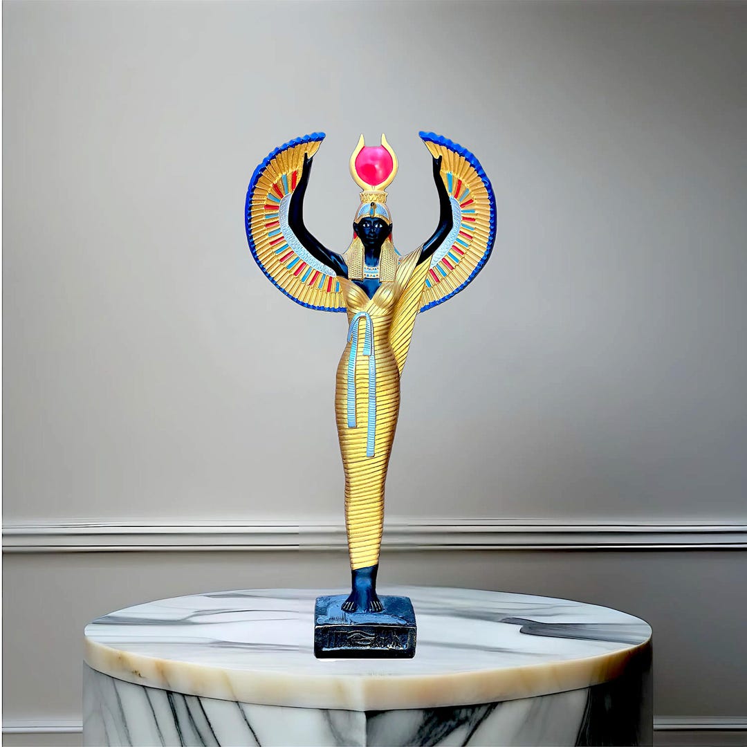 Isis Goddess Handmade Statue Large Size 50 Cm Tall, Isis With Open ...