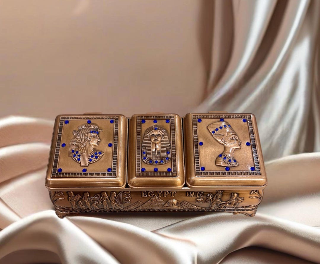 Authentic Treasure Box of Ancient Egyptian Pharaonic Style, Treasure ...