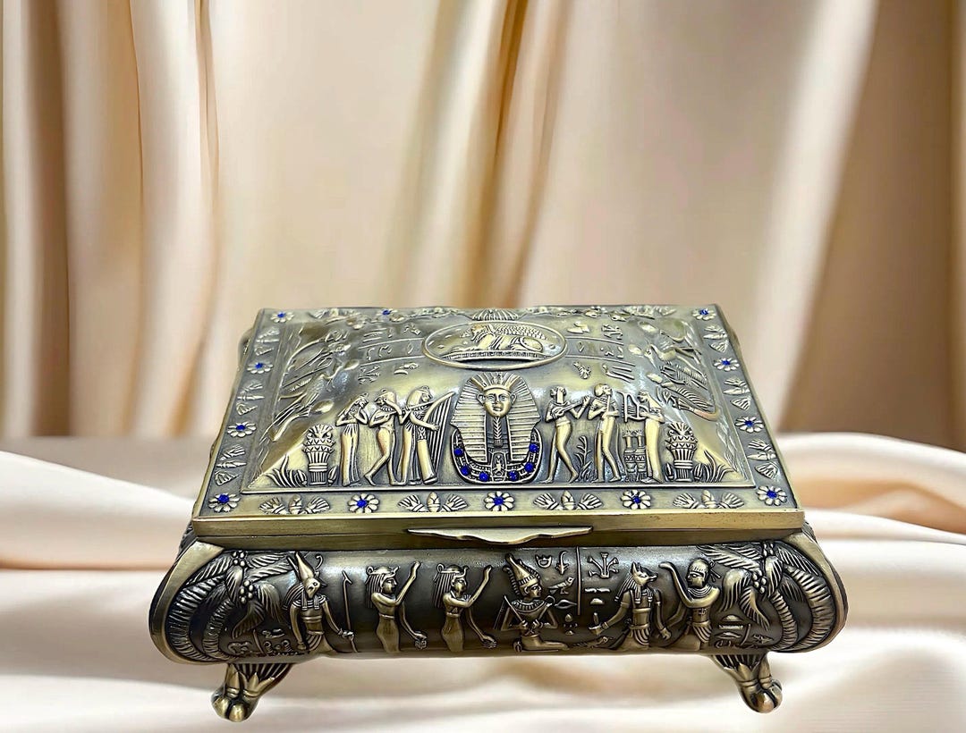 Authentic Treasure Box of Ancient Egyptian Pharaonic Style, Treasure ...