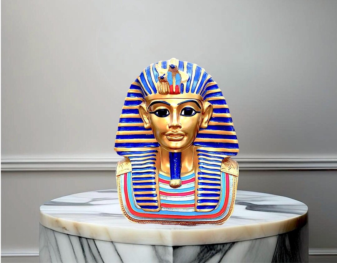 Golden Pharos King Tutankhamun Mask, Gold Leaf Tutankhamun Statue ...