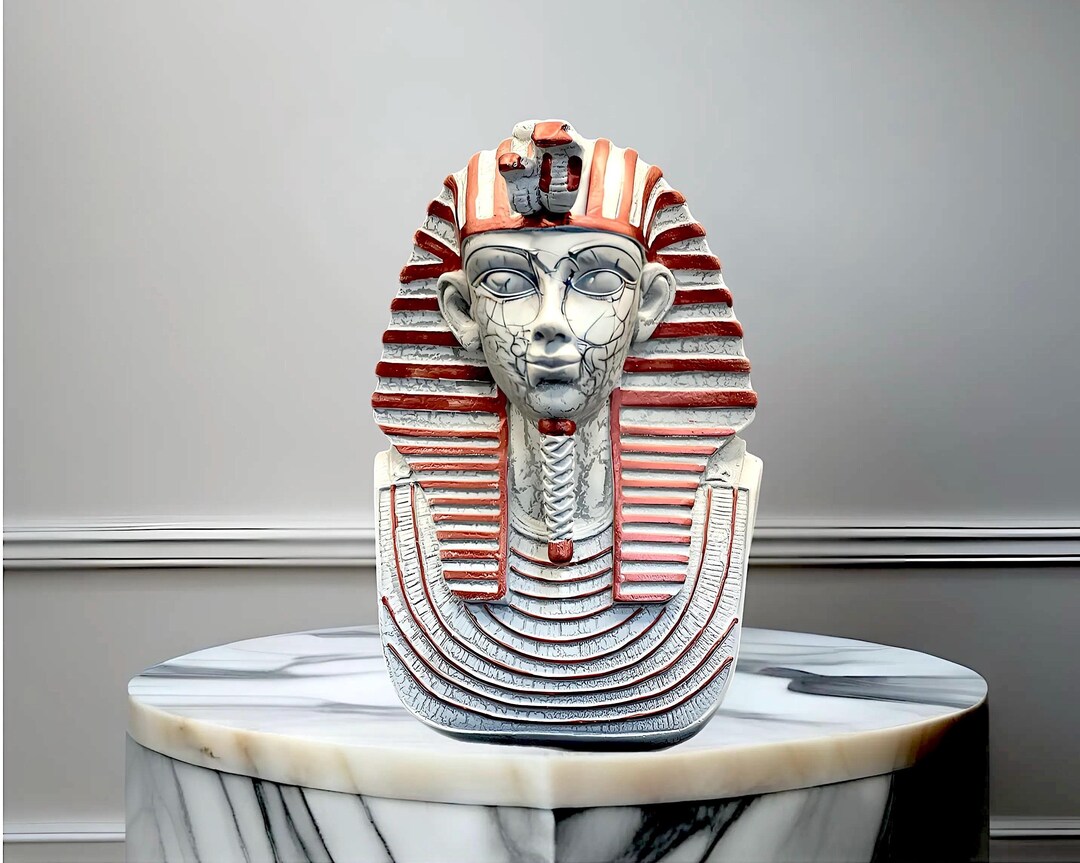 Incredible White Marble Pharos Mask of King Tutankhamun, Tutankhamun ...