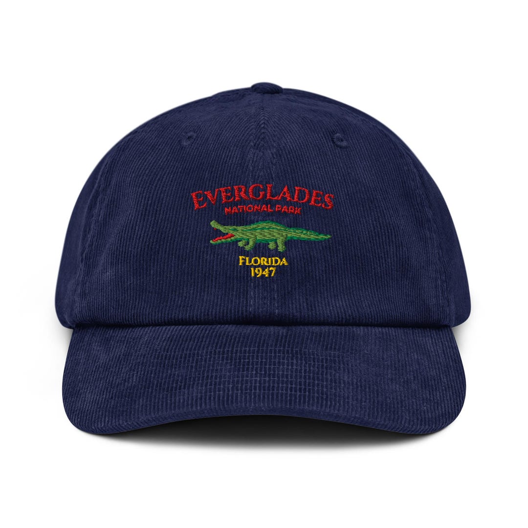 Everglades National Park Crocodile Corduroy Cap Nature-inspired Outdoor ...
