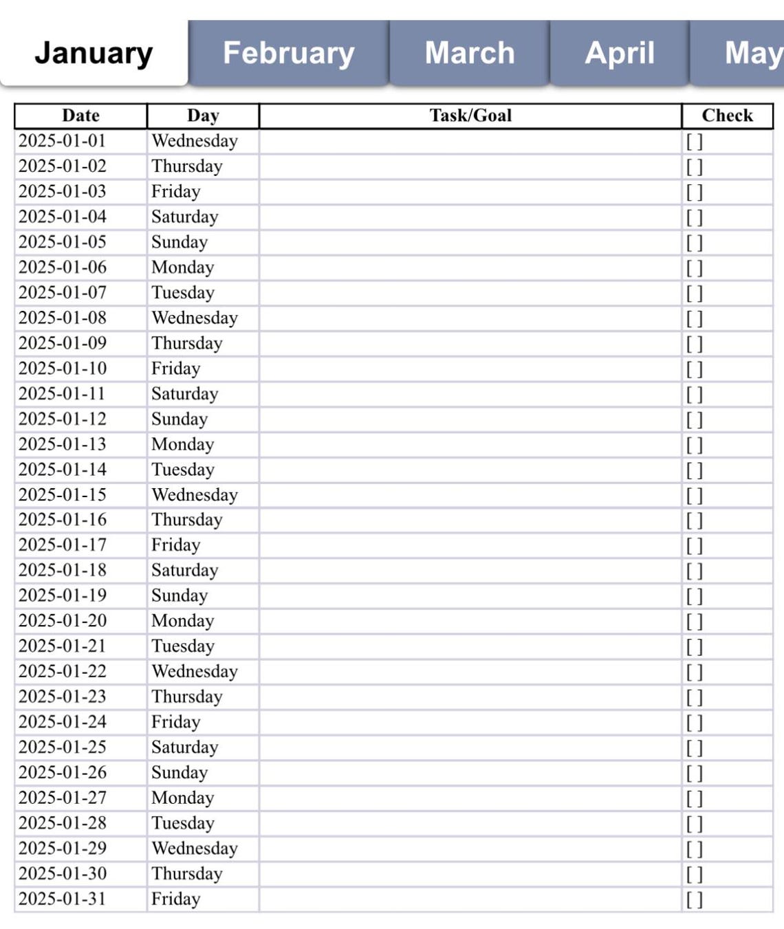 Organizational Calendar, Checklist Planner, Monthly Task Tracker ...