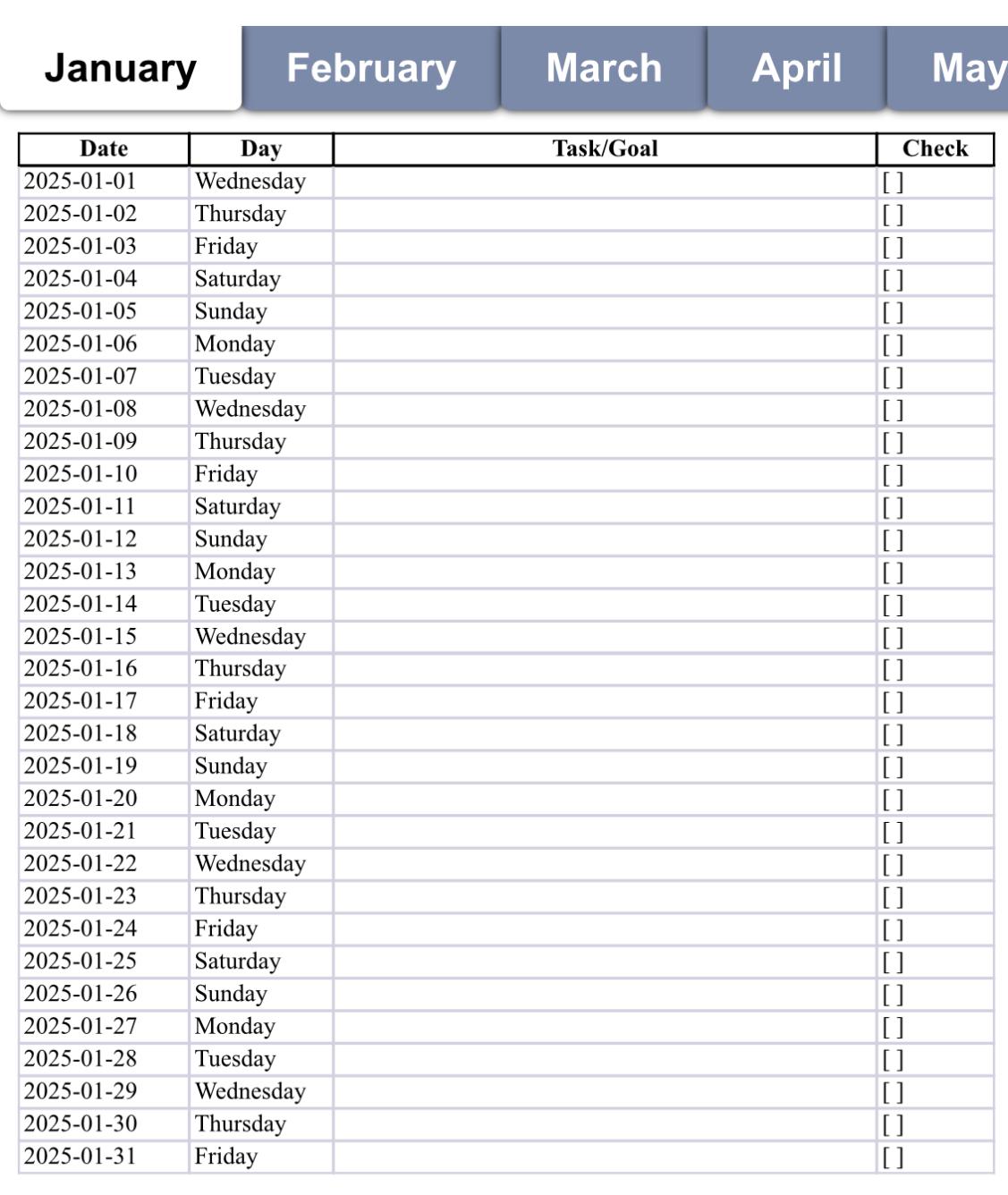 Organizational Calendar, Checklist Planner, Monthly Task Tracker ...