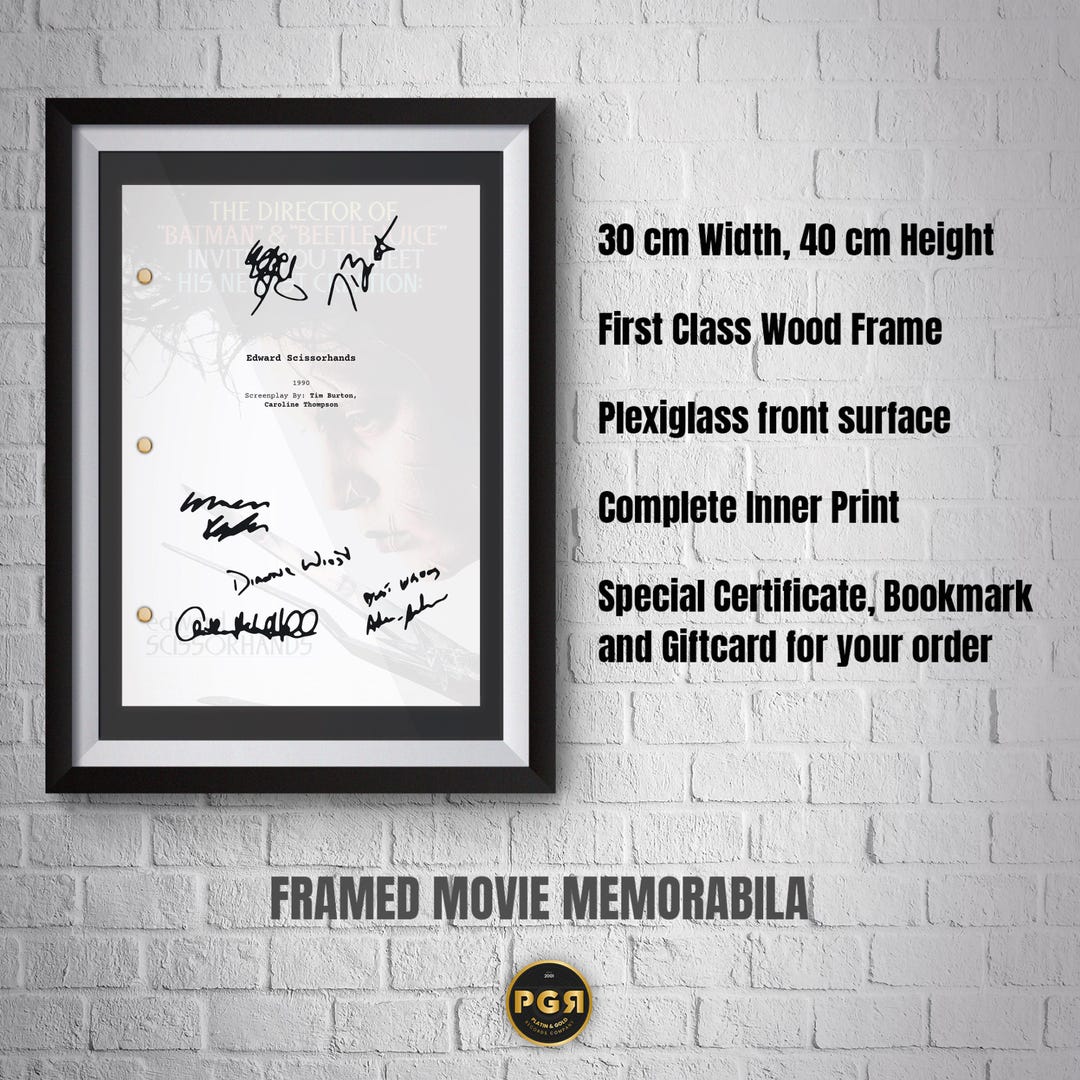 Edward Scissorhands | Copy Signed Script Buy Movie & TV Scripts Online ...