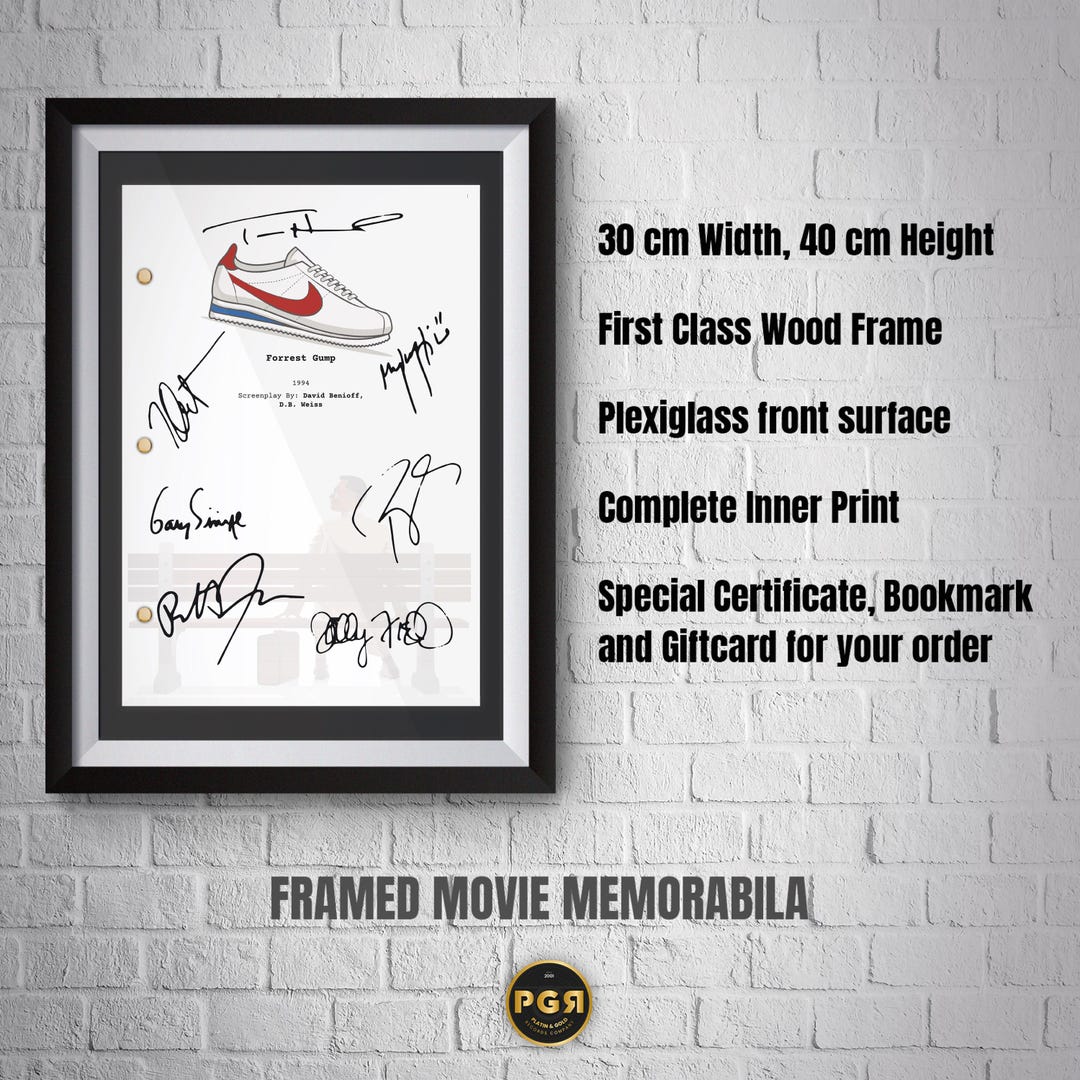 Forrest Gump | Copy Signed Script Buy Movie & TV Scripts Online - High ...