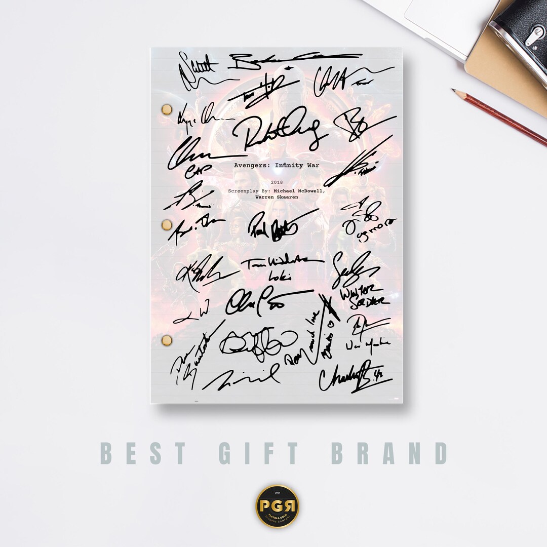 Avengers Infinity War | Copy Signed Script Buy Movie & TV Scripts Online - High-quality ...