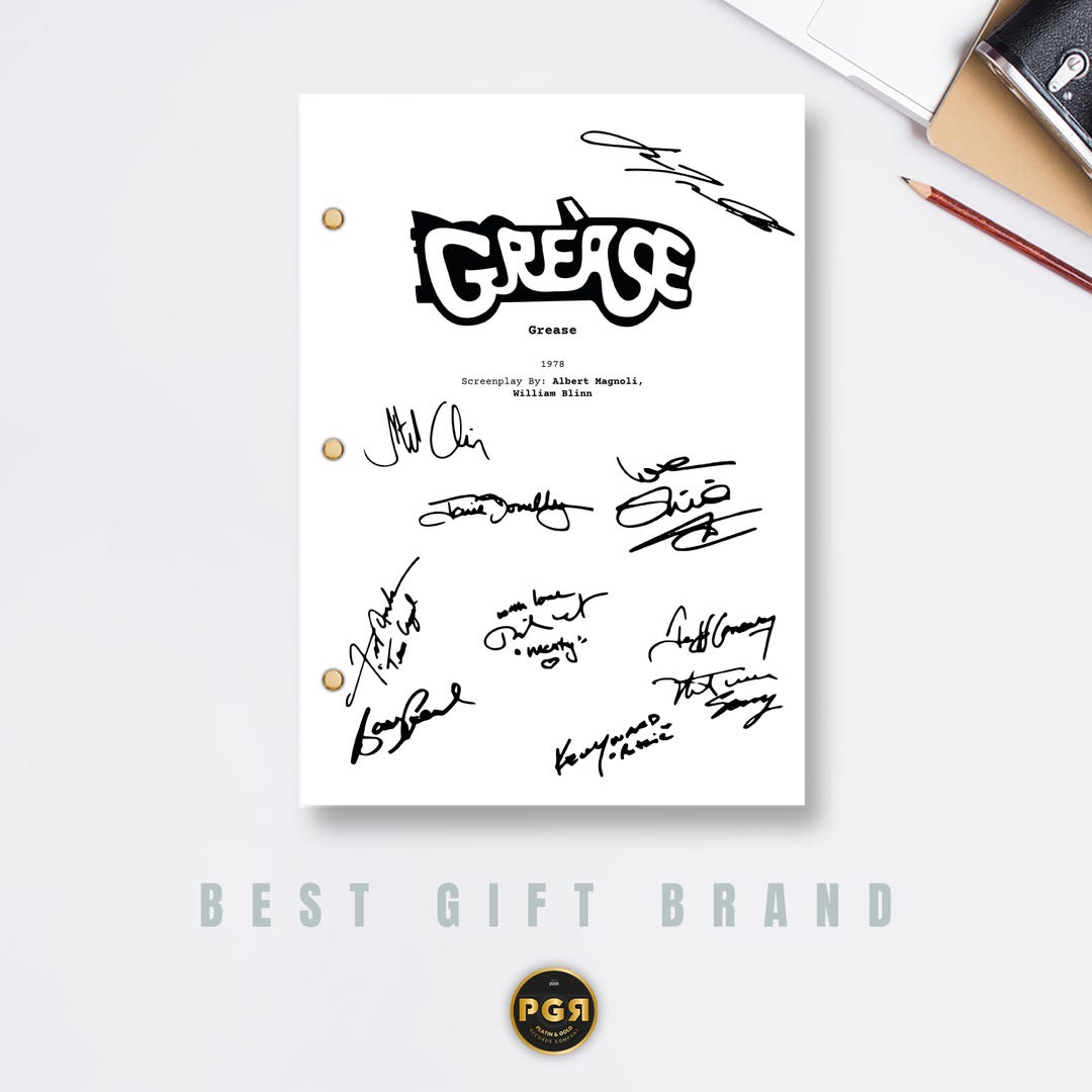 Grease Copy Signed Script Buy Movie & TV Scripts Online High-quality ...